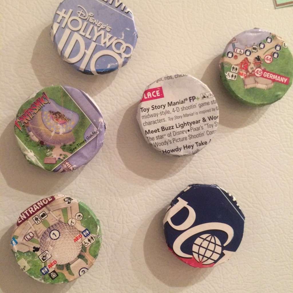 Simple DIY Magnets With Upcycled Disney World Maps